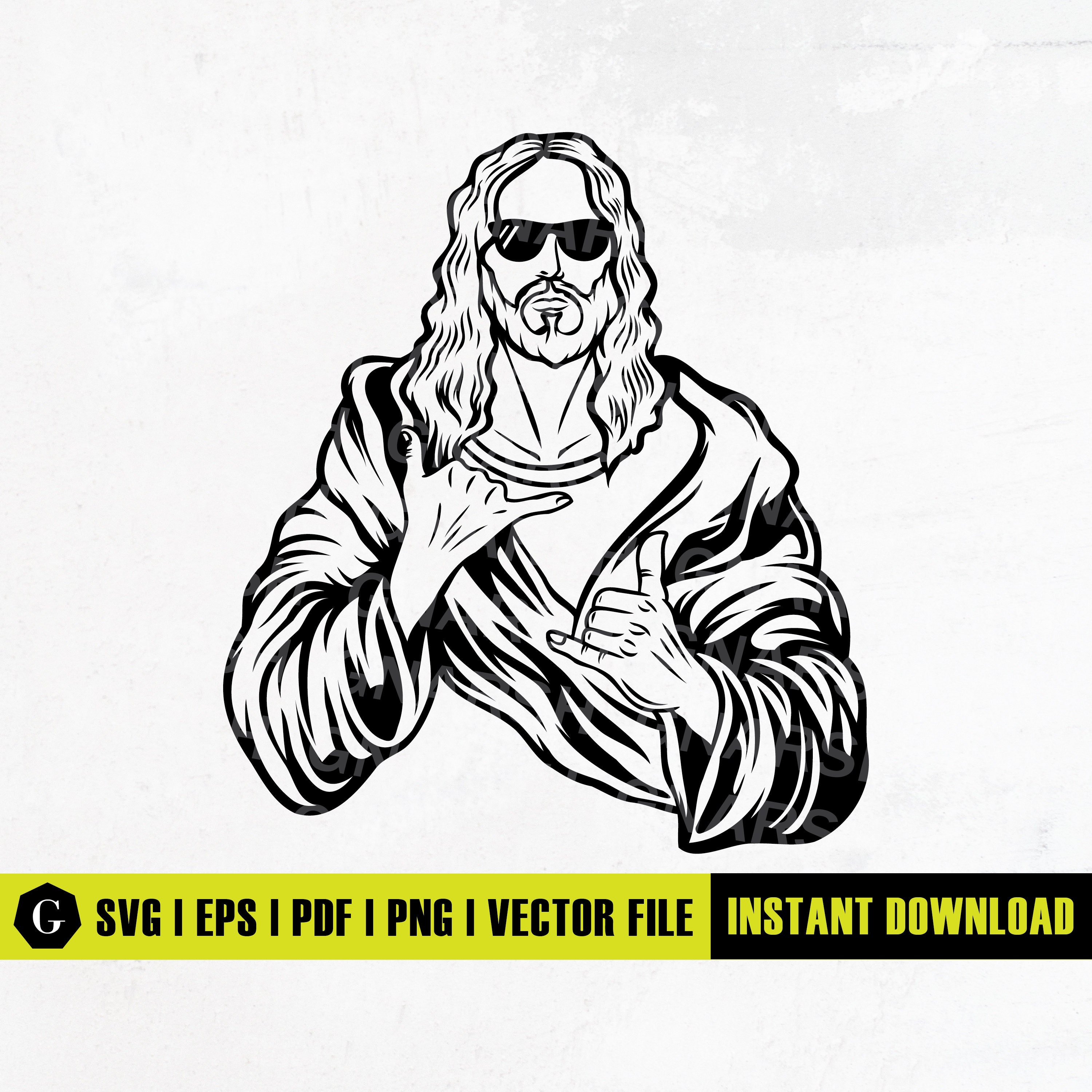 Cool Jesus SVG | Son of God SVG | Religious Christian Catholic Faith ...