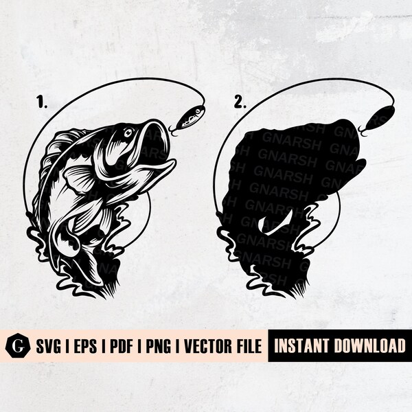 Catching Fish Svg - Etsy