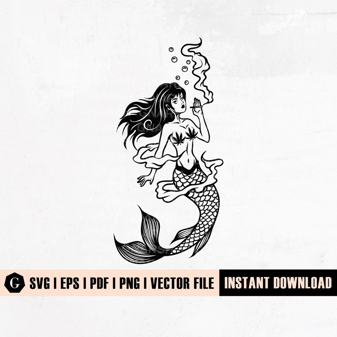 Weed Mermaid SVG | Mermaid Tail Svg | Mermaid Png | Mermaid Clip Art ...