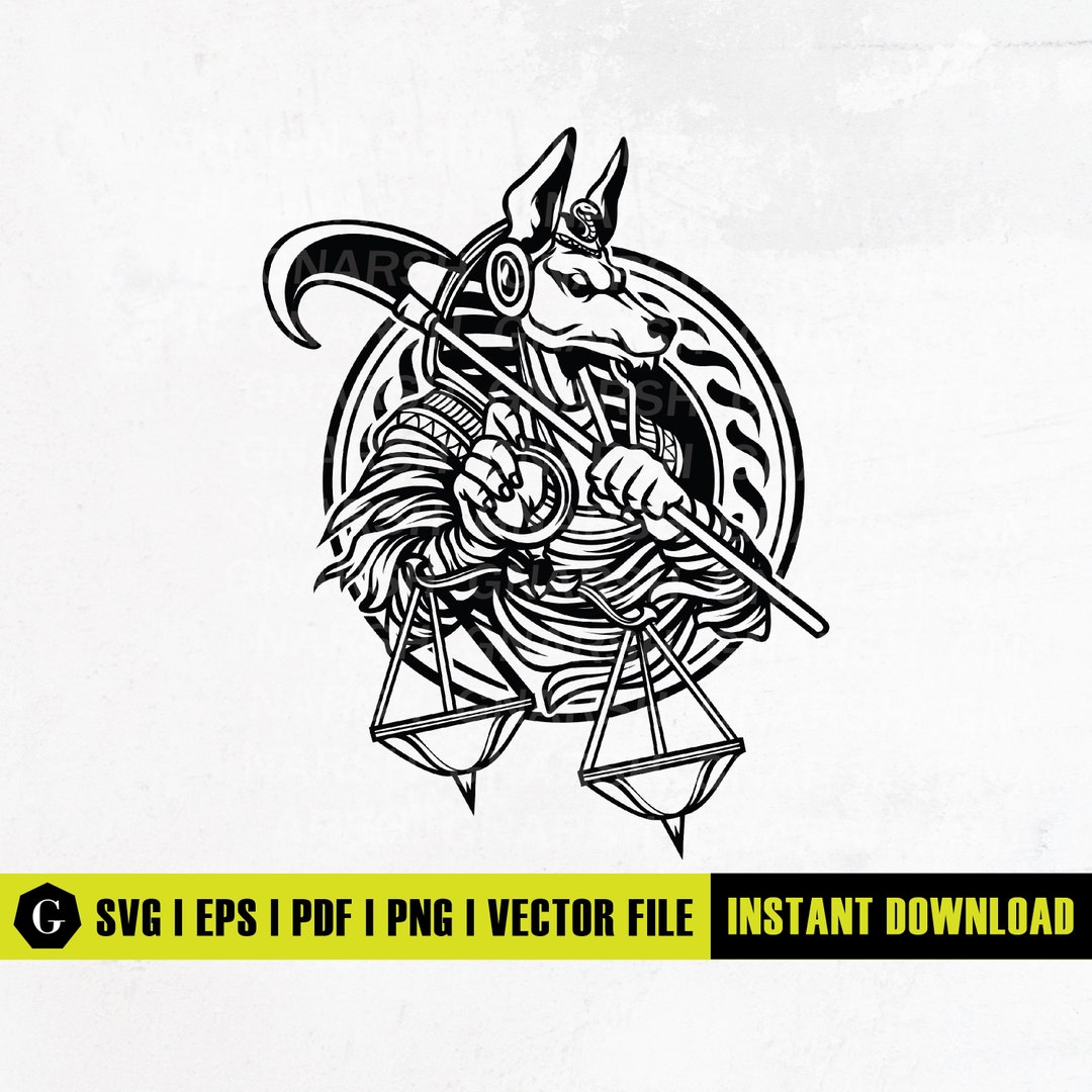 Anubis SVG God of Death SVG Mummy Sphinx Pyramids Pharaoh Hieroglyphics ...