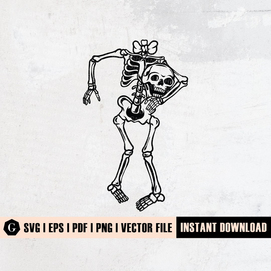 Headless Skeleton Svg | Skull Svg | Bones of Human Svg | Skull Clipart ...