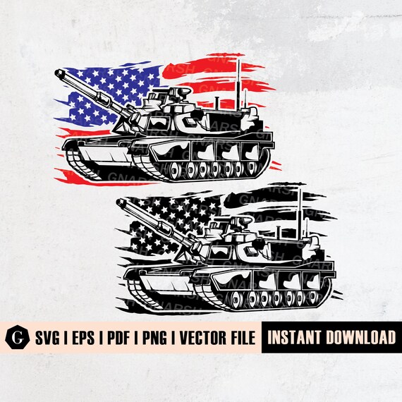 US Military Tank Svg United States Army Svg US Marine War | Etsy