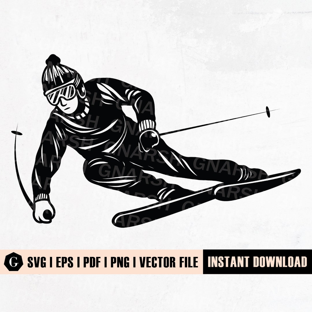 Skiing SVG | Skier Svg | American Snow Skier SVG | Winter Sports Svg ...