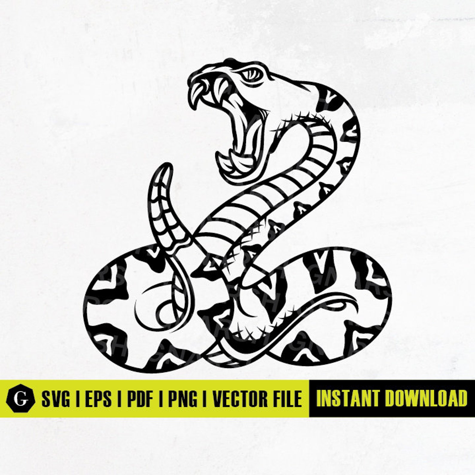 Rattlesnake SVG | Snake SVG | Fangs Venomous Venom Slither Hiss Rattler ...