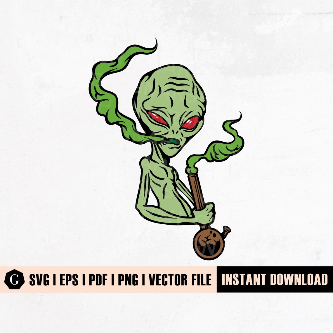 Alien Smoking Weed Svg Alien Smoking Joint Svg High as the - Etsy