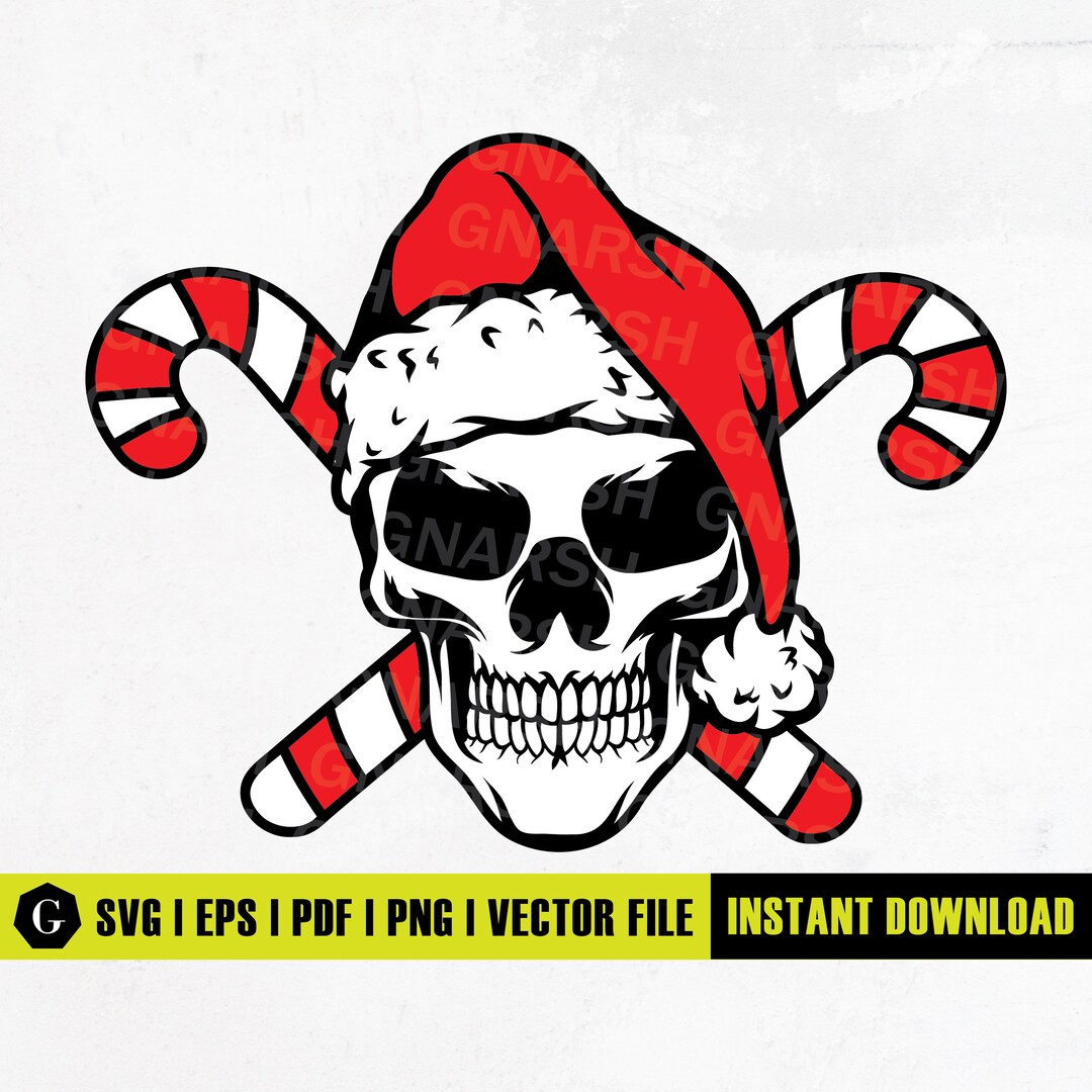 Skull Santa Svg | Santa Skull Svg | Christmas Skull Svg | Christmas Svg ...