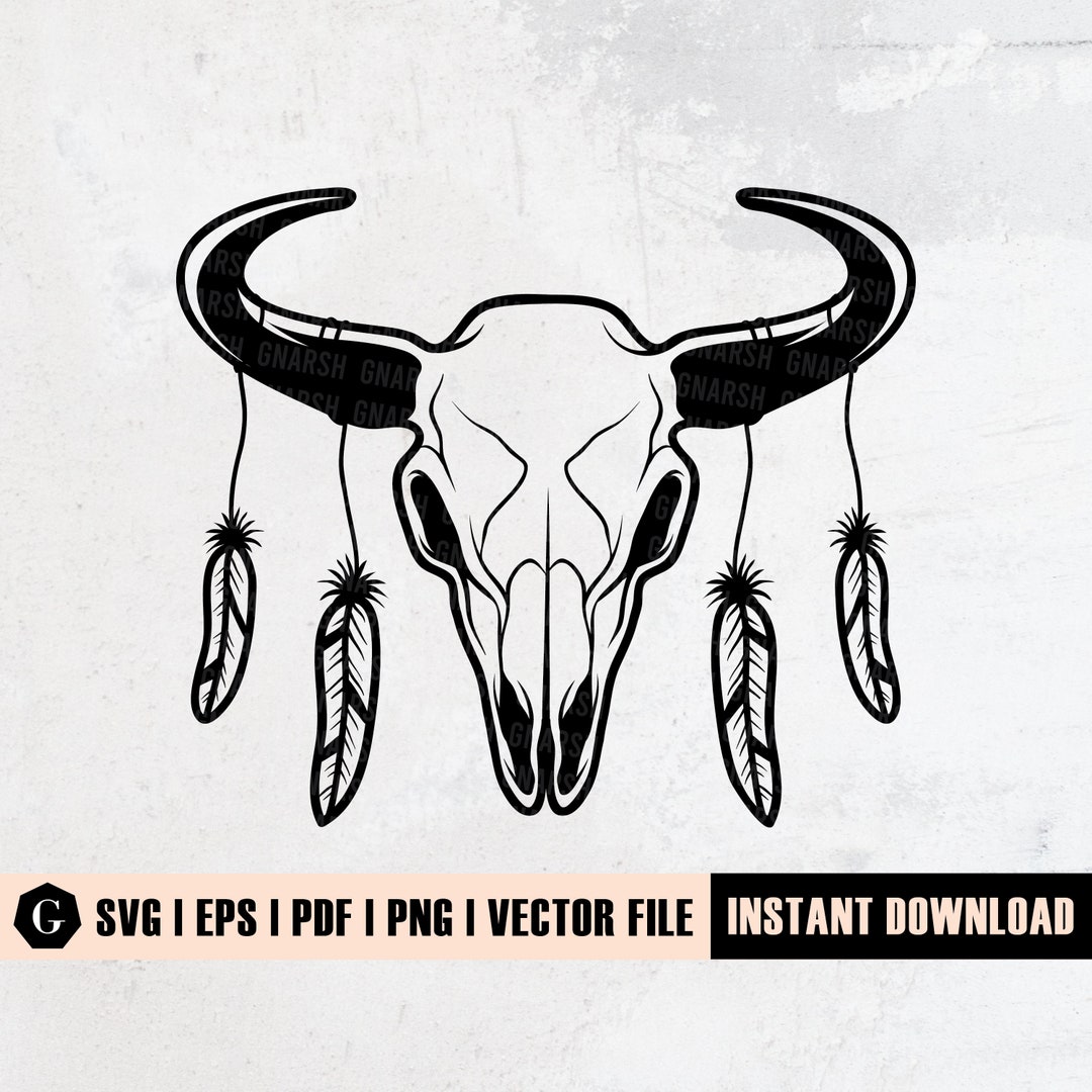 Cow Skull Svg, Cow Skull Floral, Bull Skull, Southwest, Longhorn Skull ...