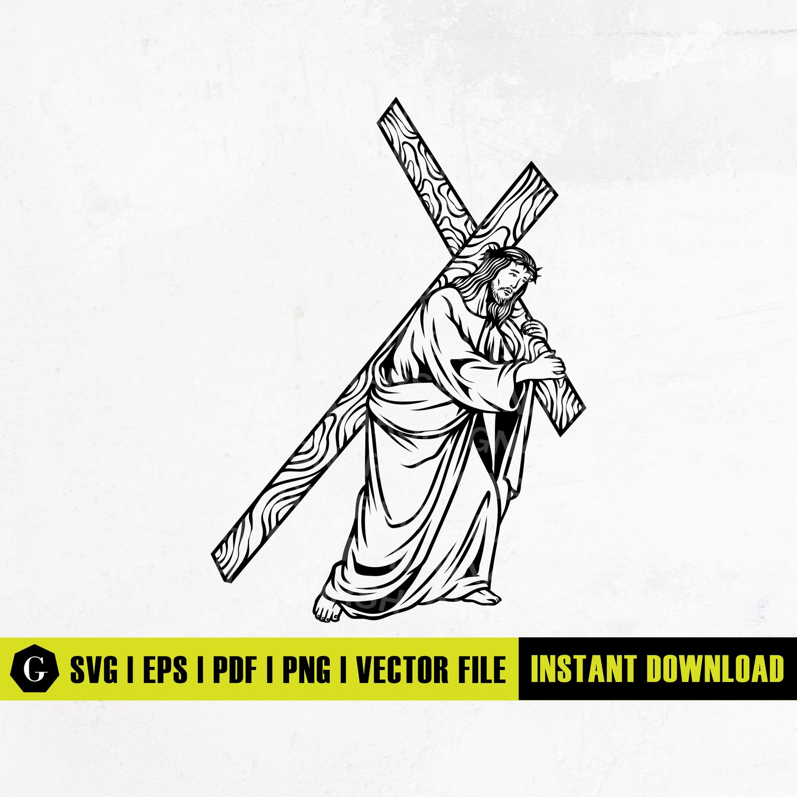 Crucifix SVG Jesus Christ Svg Cross SVG Religious Christian Faith ...