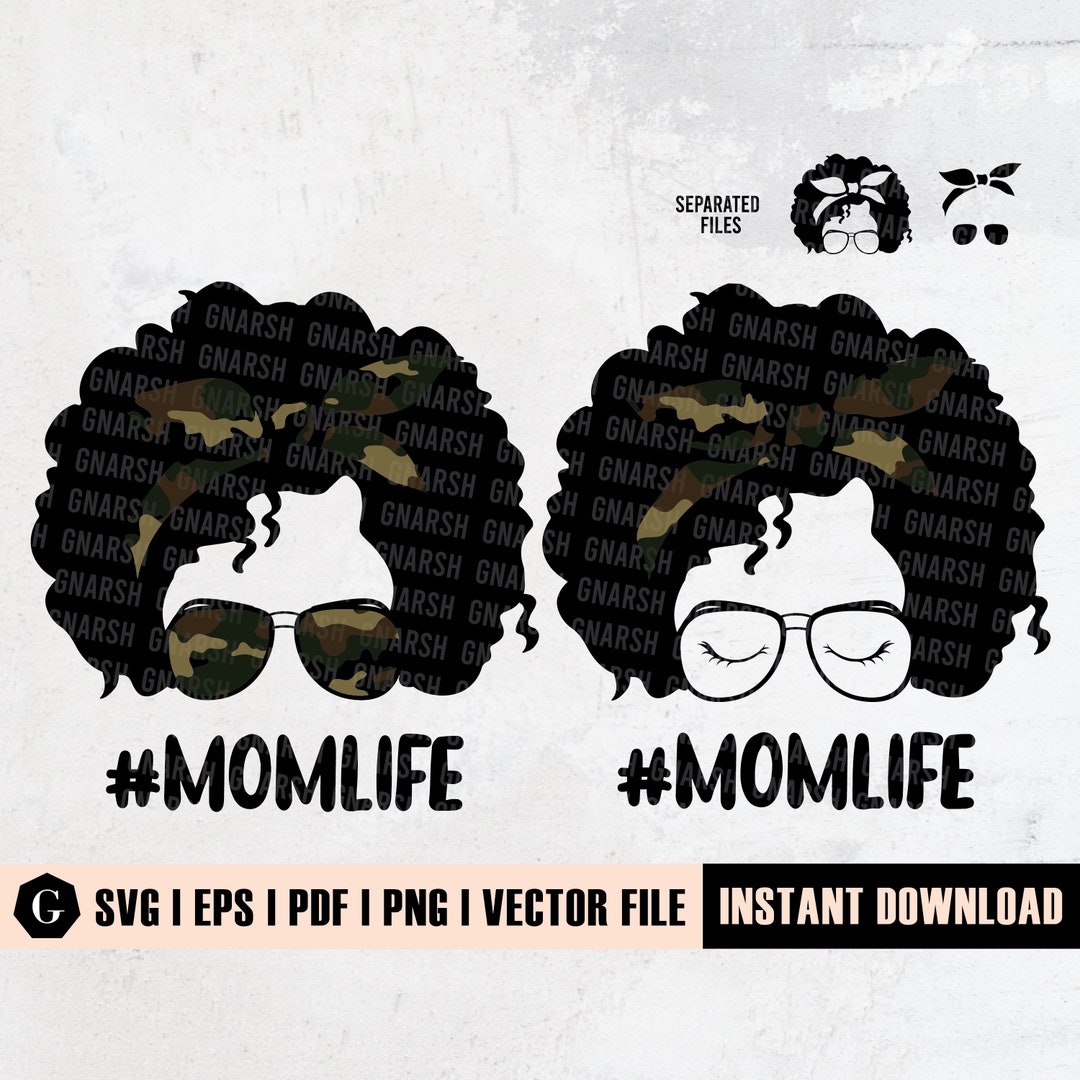 Camo Afro Mom Life Svg | Momlife Svg | Mom Life Png | Afro Kid Life Svg ...