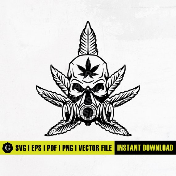 Cannabis Gas Mask Skull SVG Smoking Pot SVG Weed Decal - Etsy