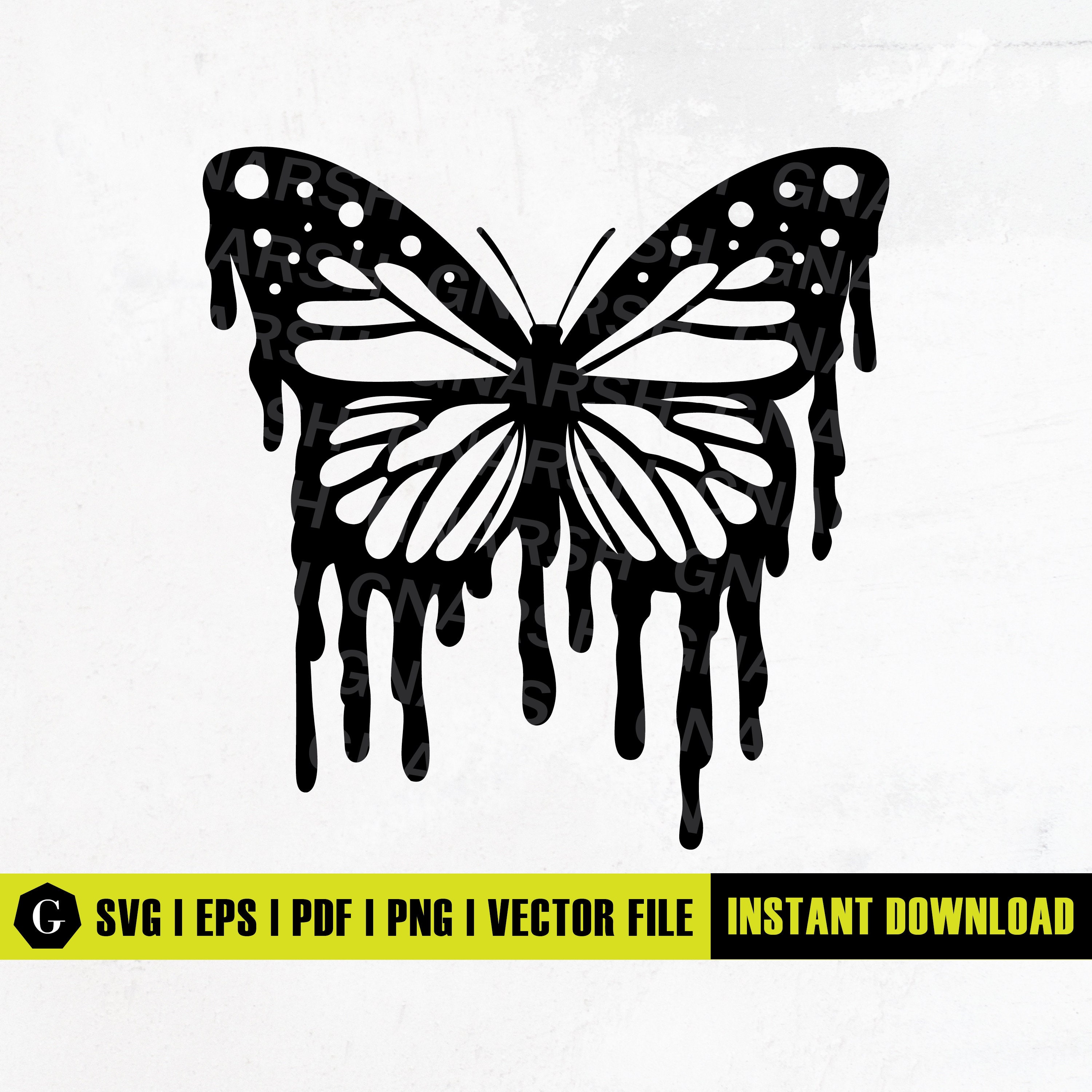 Dripping Butterfly SVG Butterfly SVG File Butterfly - Etsy Finland
