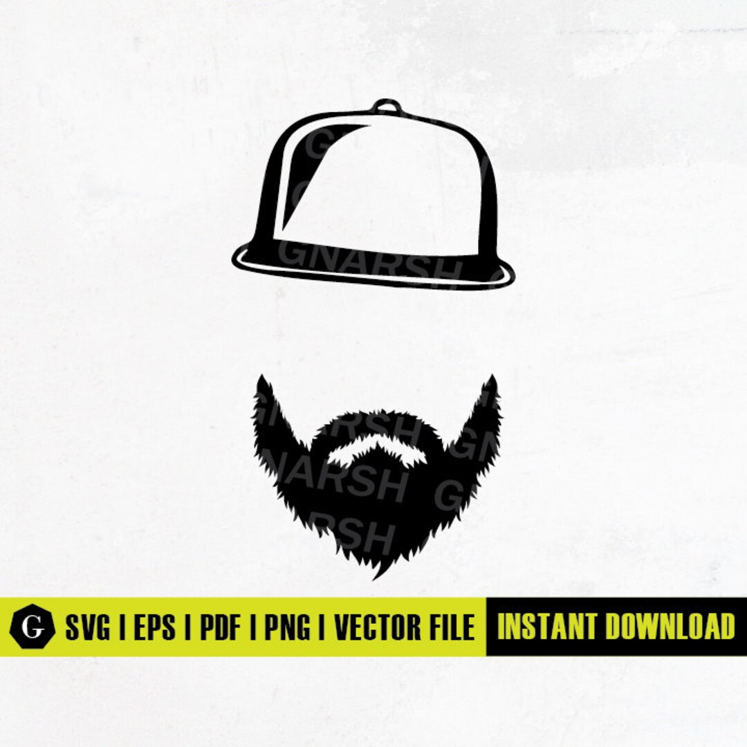 Beard Man With Dad Hat Svg | Badass Beard Dad Svg | Dad Life Svg ...