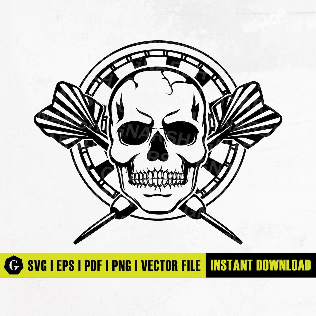 Skull Dartboard Svg | Dart Game SVG | Dart Target SVG | Darts Svg ...