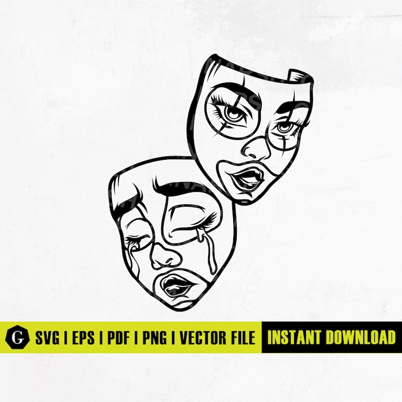 Happy Sad Face Mask - Etsy