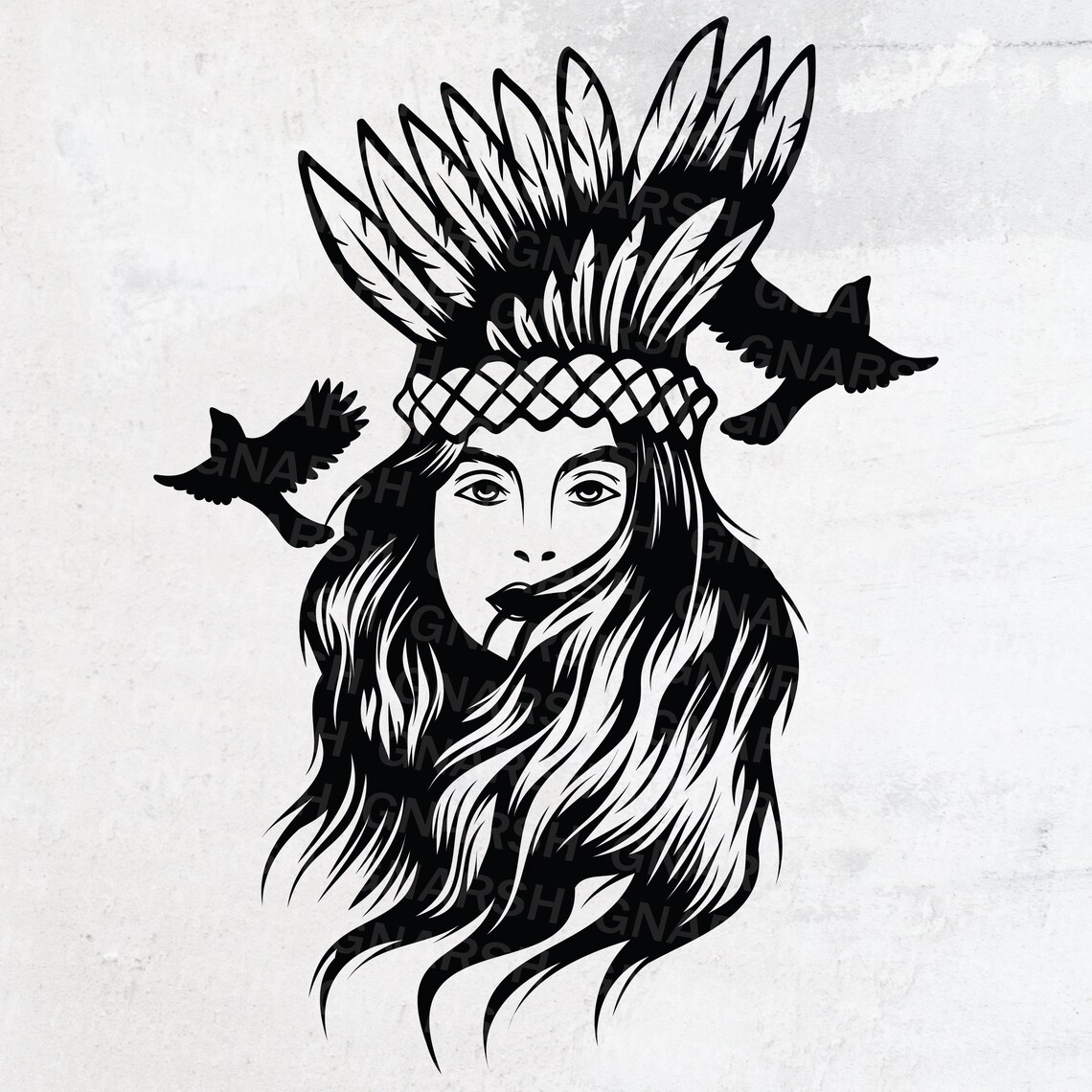 American Native Woman SVG File Indian Woman Native - Etsy