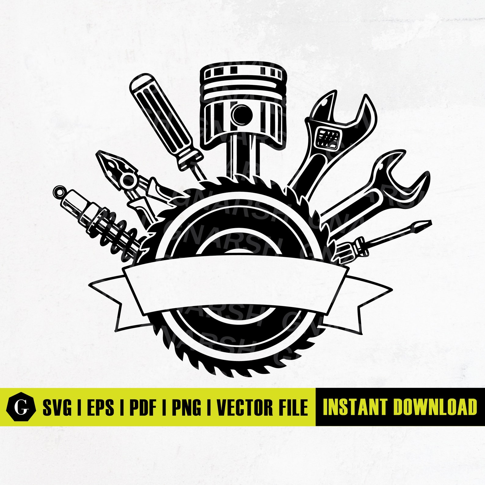 Mechanic Tools SVG | Wrenches, Piston Vector Graphics (digital Download ...