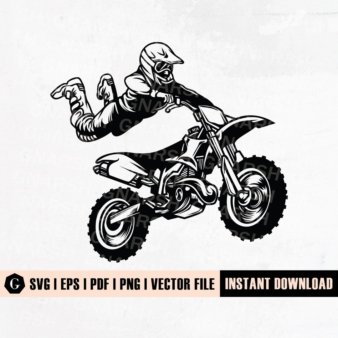Motocross Svg | Motorcycle Svg | Dirt Bike Svg | Racer Svg | Biker Svg ...