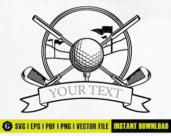 Golf Svg Golf Name Frame Svg Golf Monogram Golf Ball Svg Golf Clipart ...
