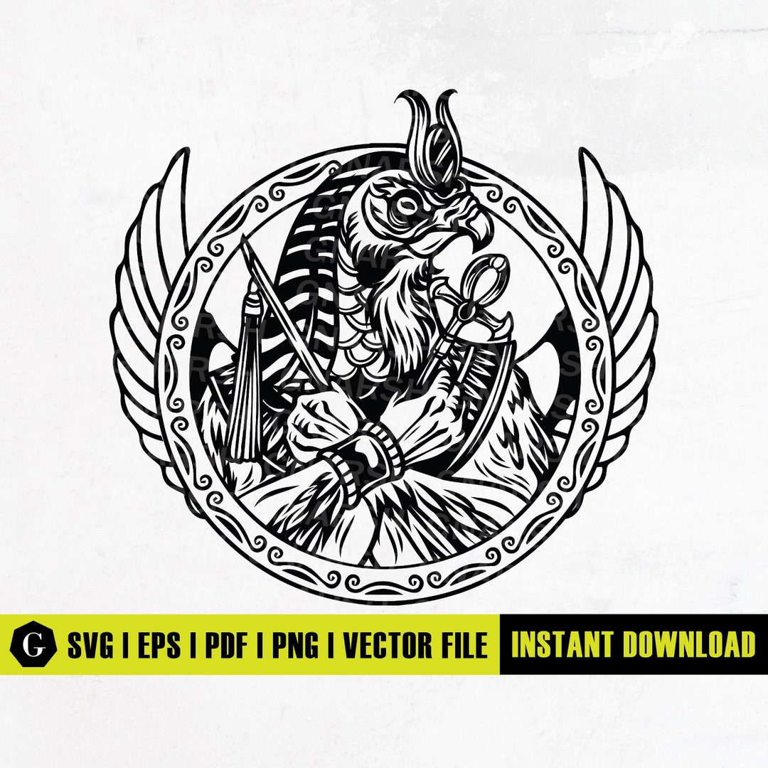 Horus Falcon Svg | Ancient God | Egyptian God | Egyptian Falcon | Mummy ...