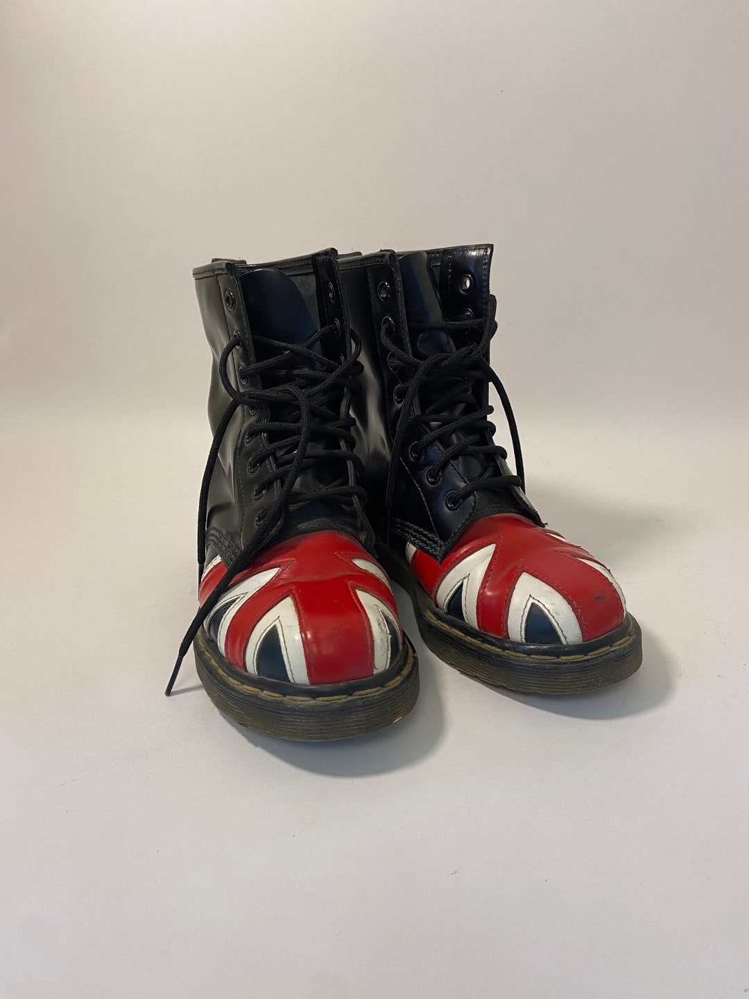 Doc Martens Union Jack British Flag Boots - Women's Size 5.5 - Etsy