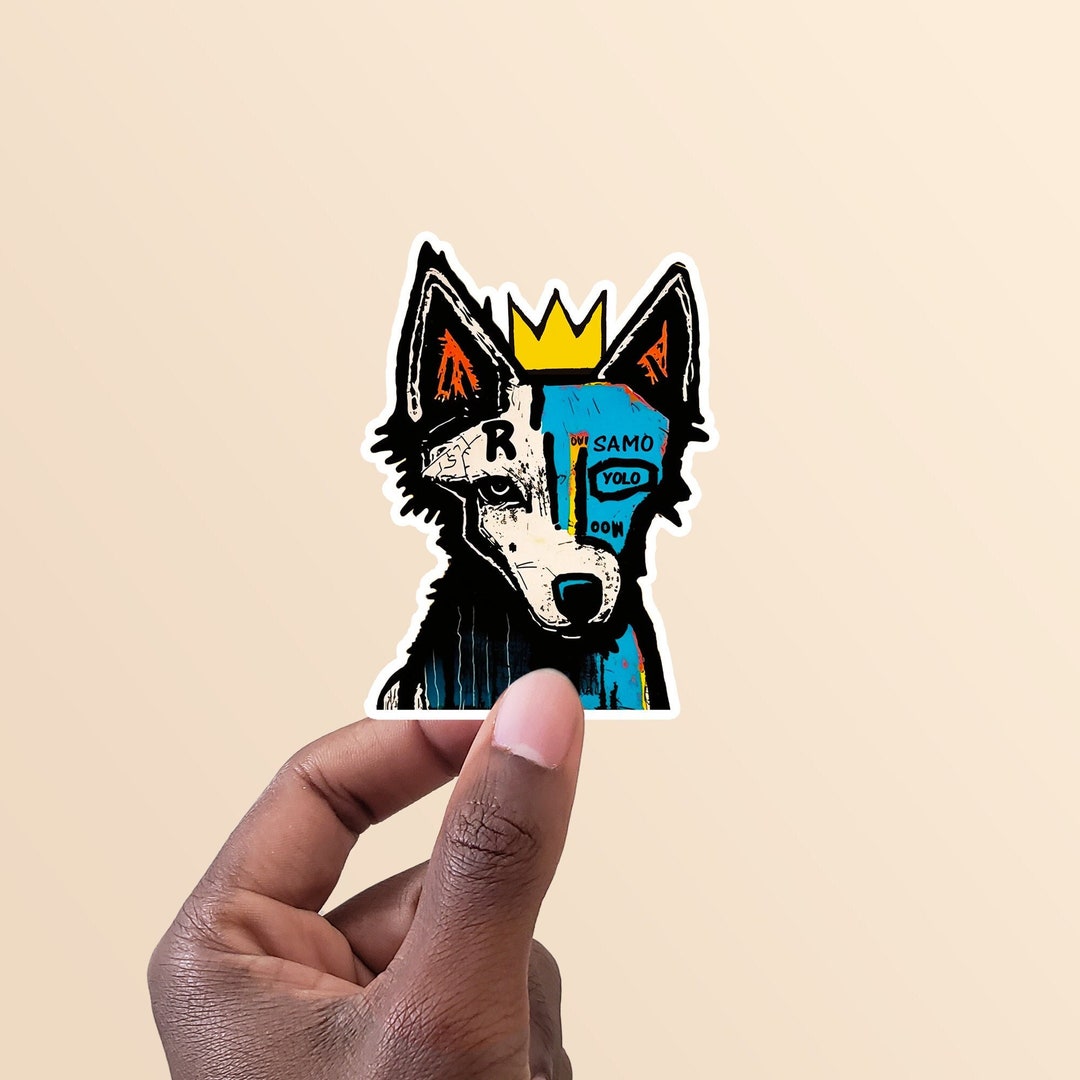 Basquiat Wolf Sticker Jean-michel Basquiat Basquiat Husky Sticker ...