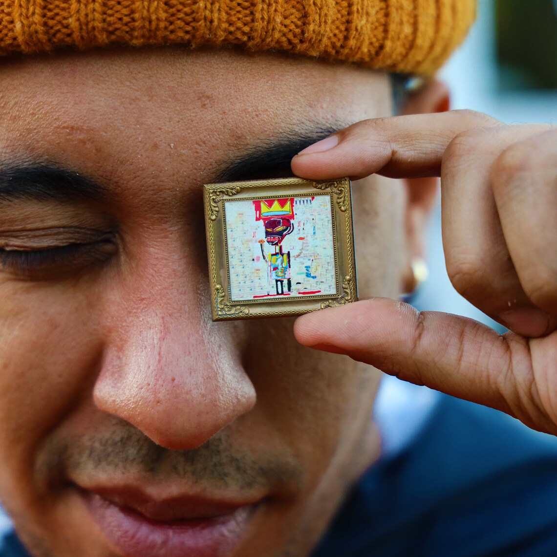 Basquiat Pin 40th Anniversary Pin Framed Cute Mini Painting - Etsy