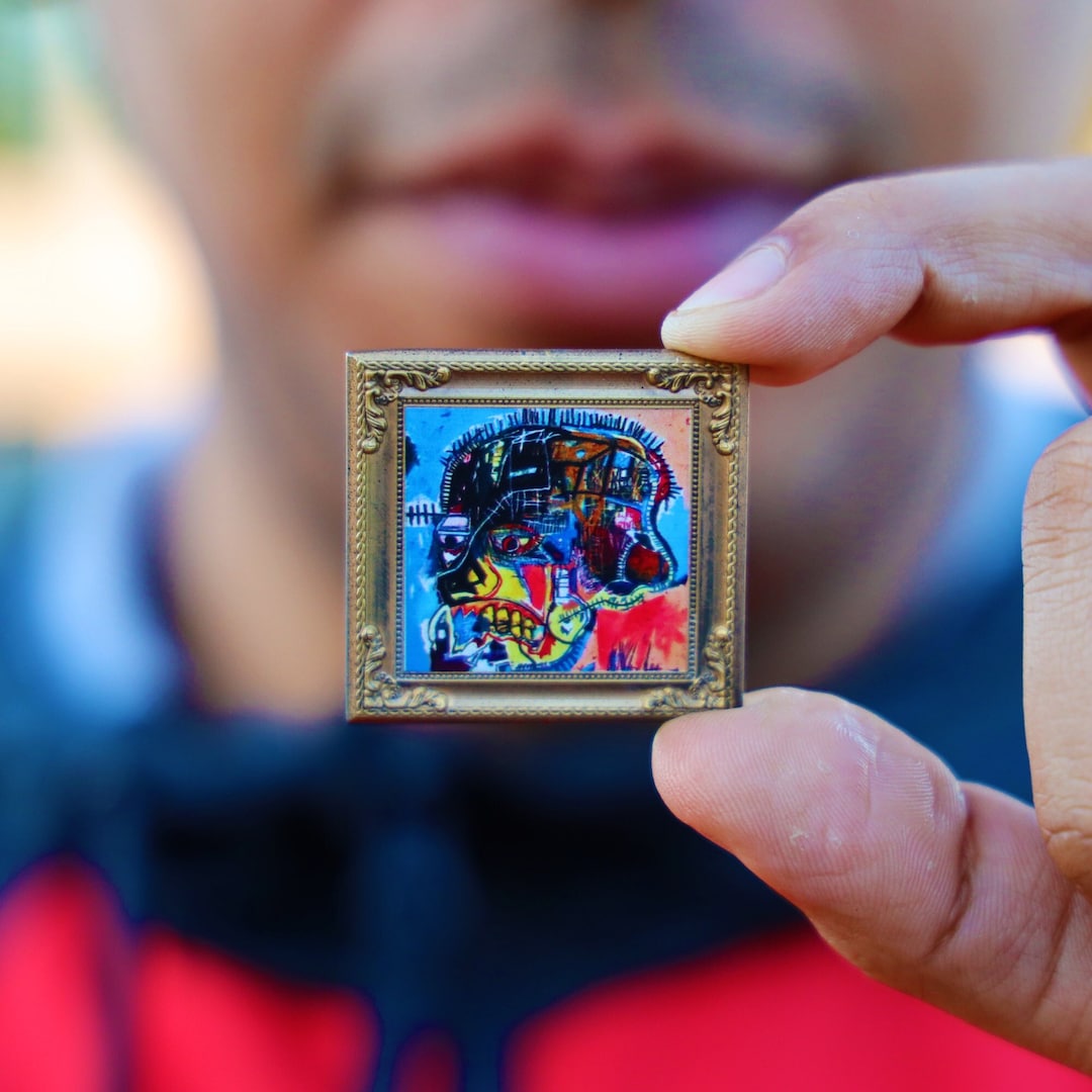 Basquiat Pin American Suburb Pin Framed Cute Mini Painting - Etsy
