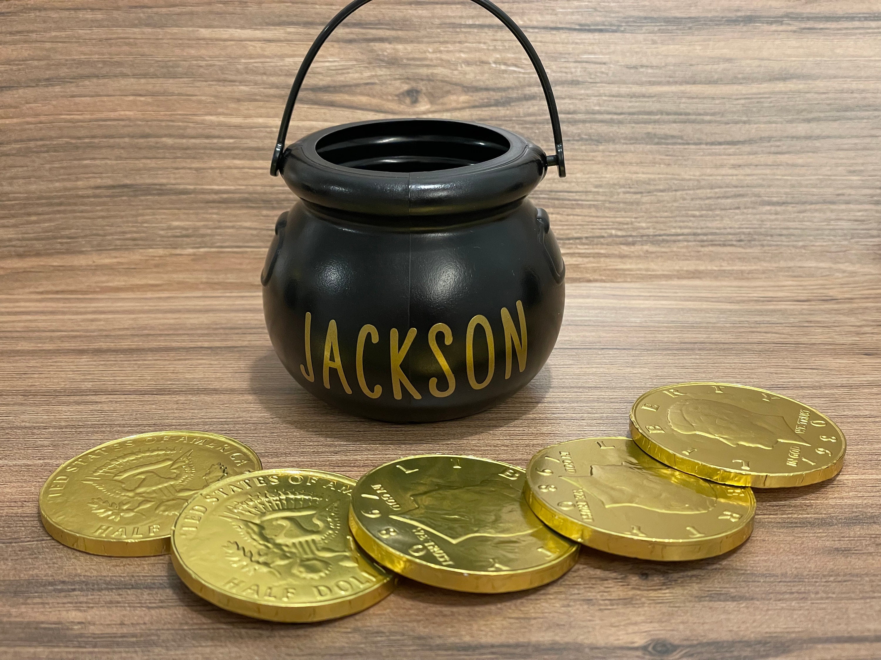 Mini Leprechaun Pot of Gold With Chocolate Coin Candies Personalized St ...