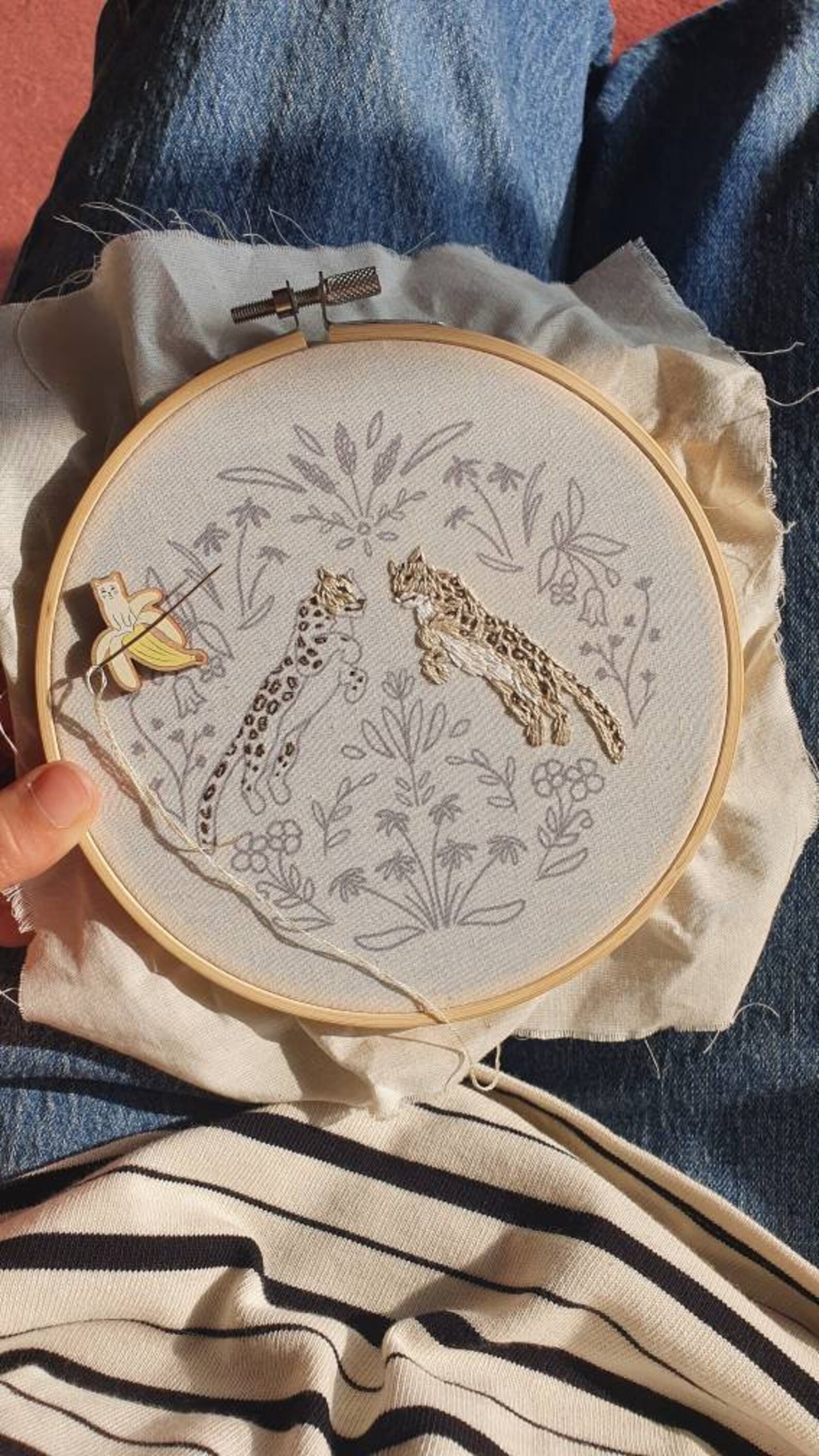 Snow Leopards Embroidery Kit Cat Embroidery Kit Embroidery - Etsy