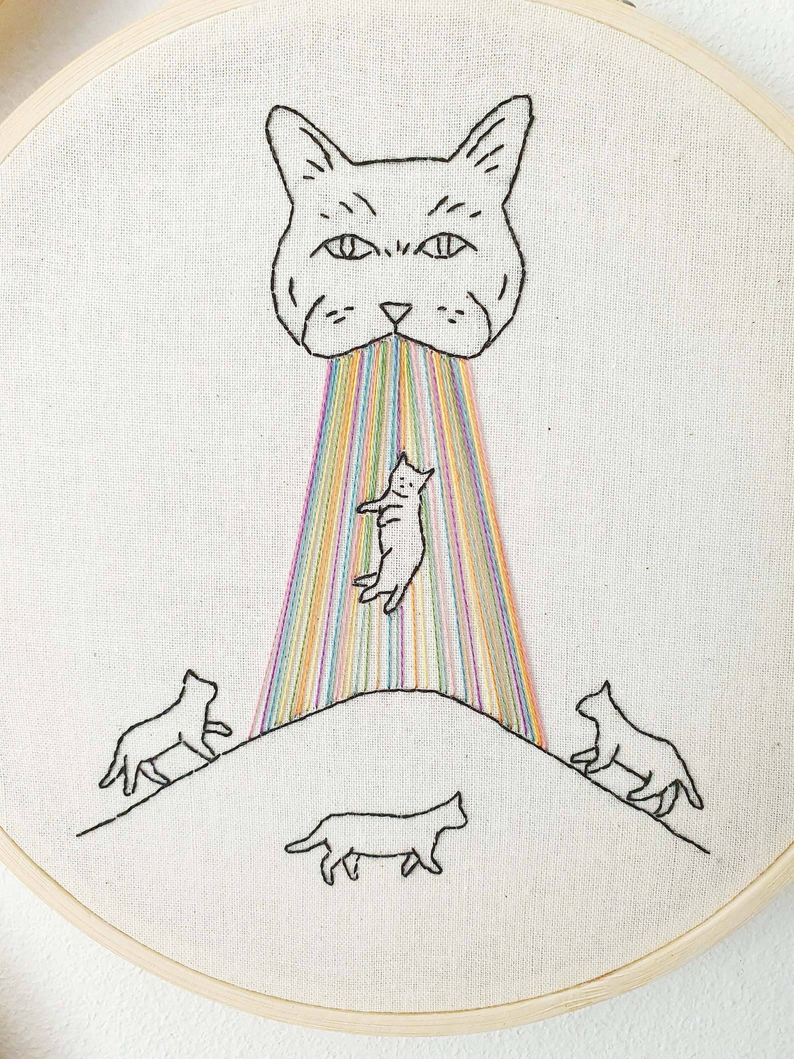 PDF Alien Cat Embroidery Pattern Cat Embroidery Pattern - Etsy