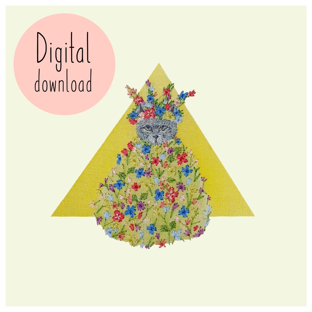 Midsommar Cat, Digital Download Print, Cat Artwork, Cat Art, Art Print ...