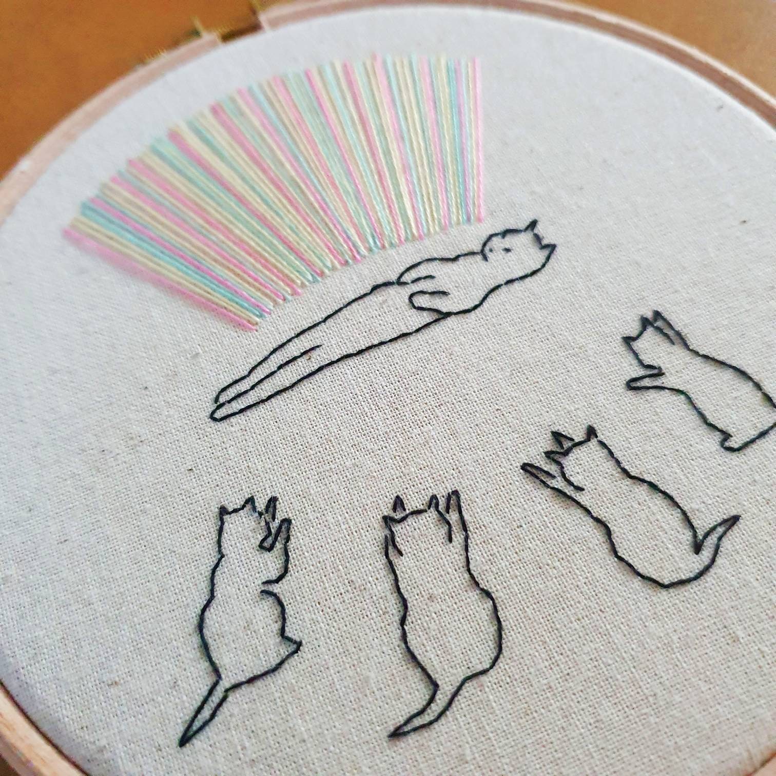 Levitating Cat PDF Embroidery Pattern Cat Embroidery Pattern - Etsy