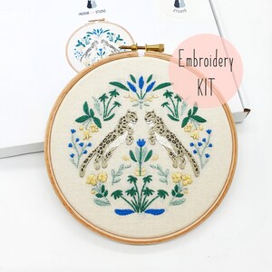 Snow Leopards Embroidery Kit Cat Embroidery Kit Embroidery - Etsy