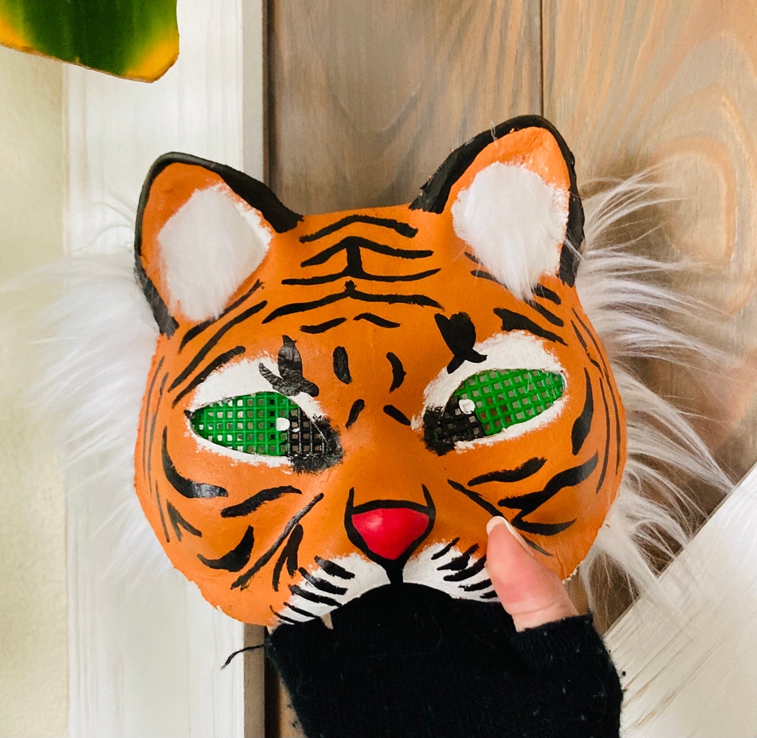 Tiger Therian Feline Animal Costume Mask - Etsy