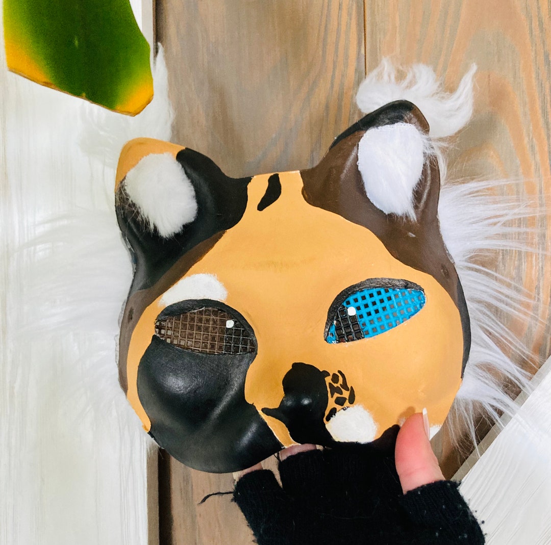Calico Cat Feline Therian Animal Costume Mask - Etsy