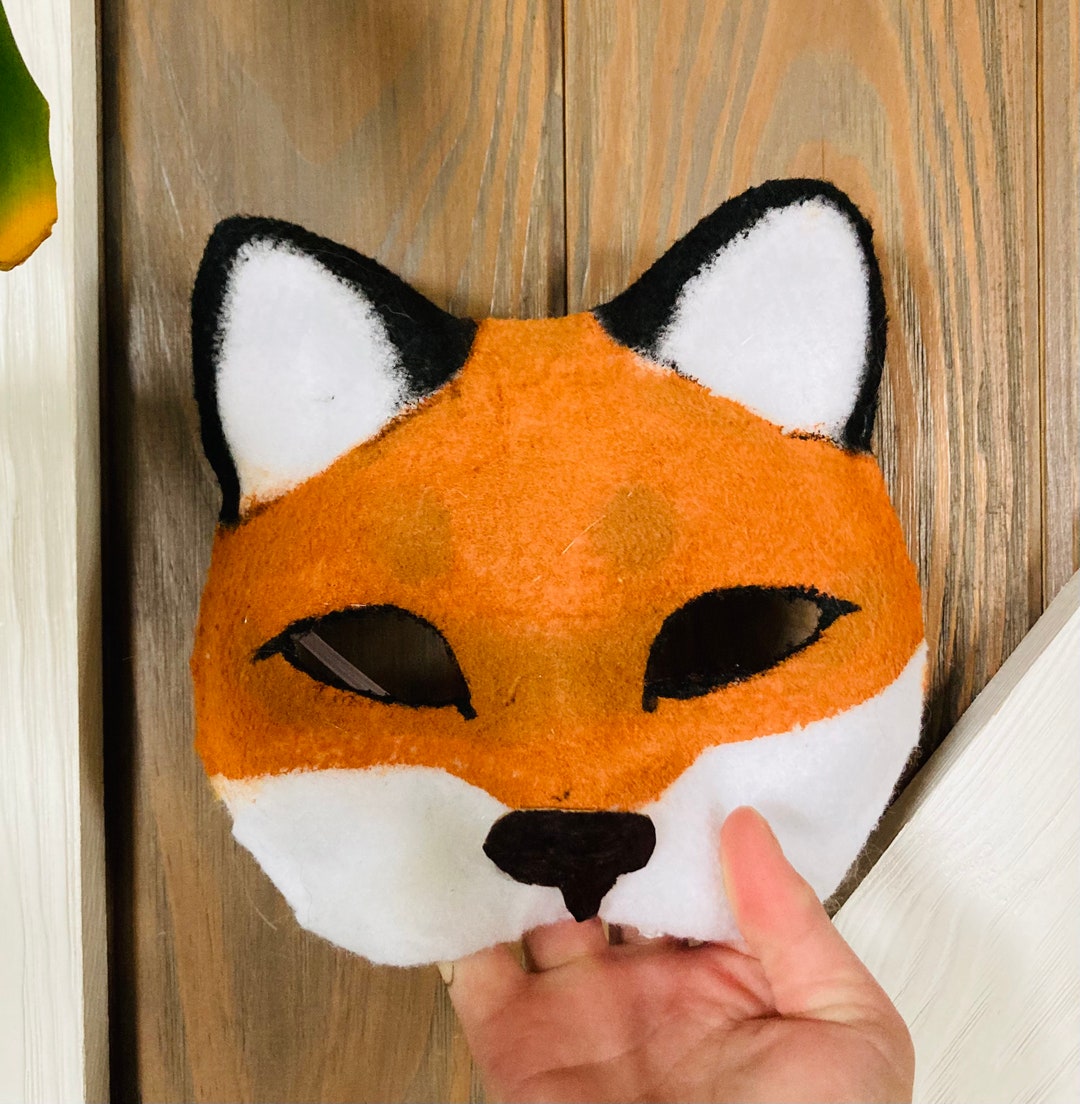 Red Fox Feline Therian Animal Costume Mask - Etsy