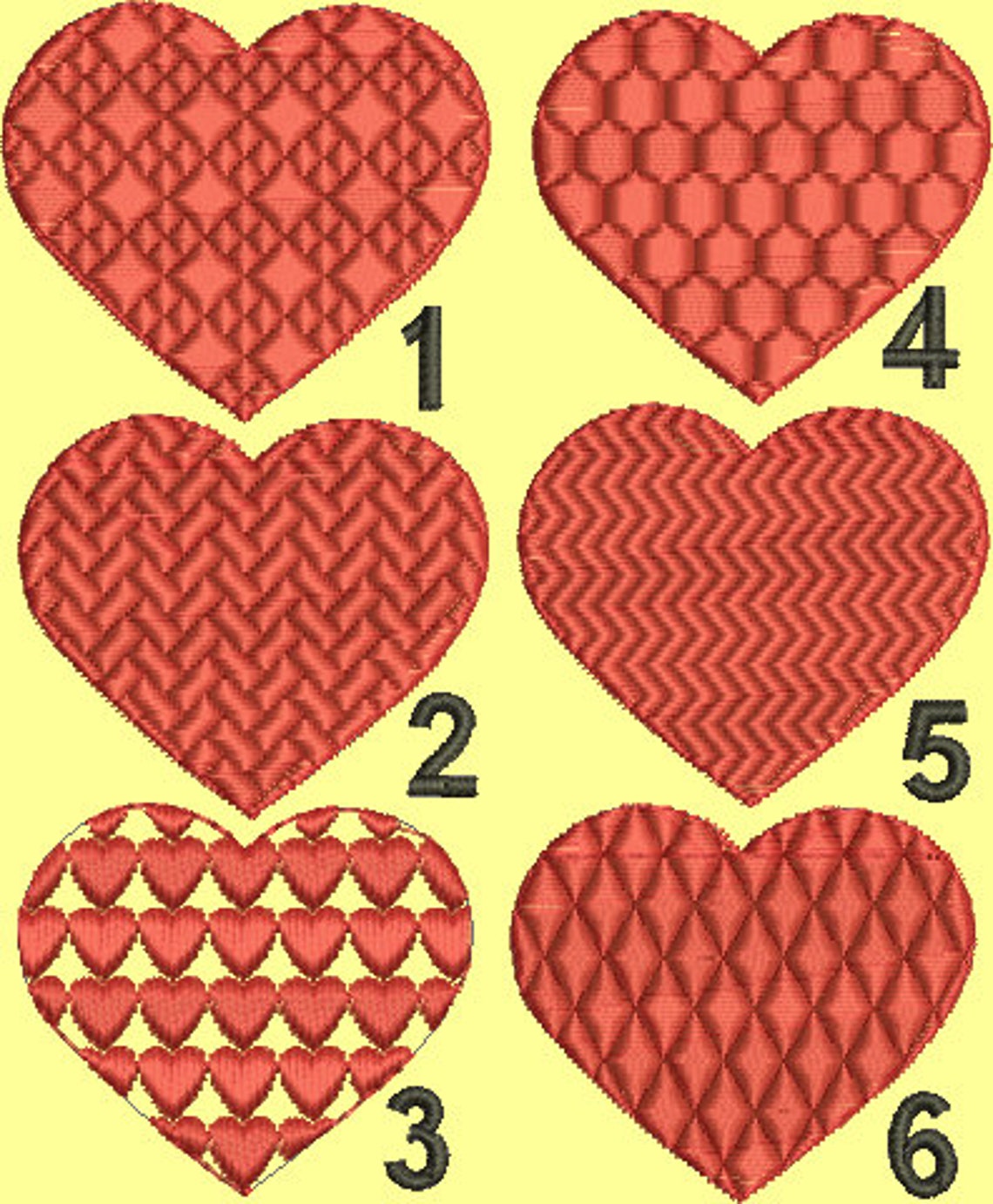 Red Heart Design Digital Embroidery File Needlework Digitization ...
