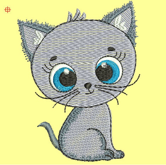 Embroidery Kitten Embroidery Designs Digital Embroidery File | Etsy