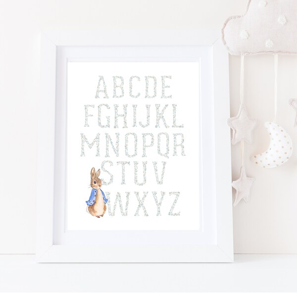 Peter Rabbit Alphabet Poster - Etsy