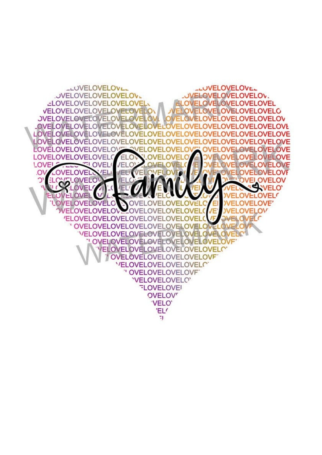Heart of Love - Family, Love, Heart - Etsy