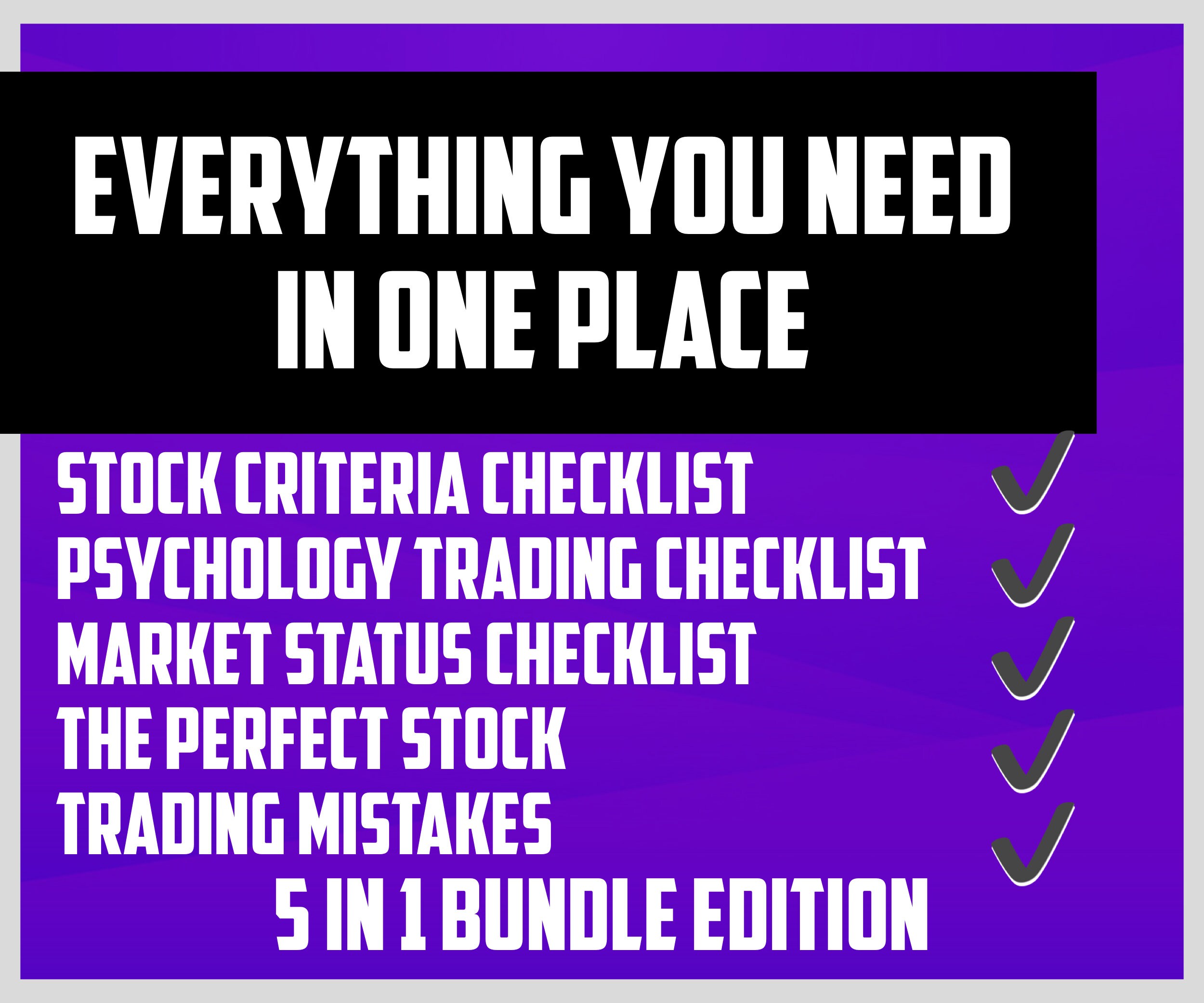 Trading Checklist How to Pick and Trade High Quality Stocks Etfs ...