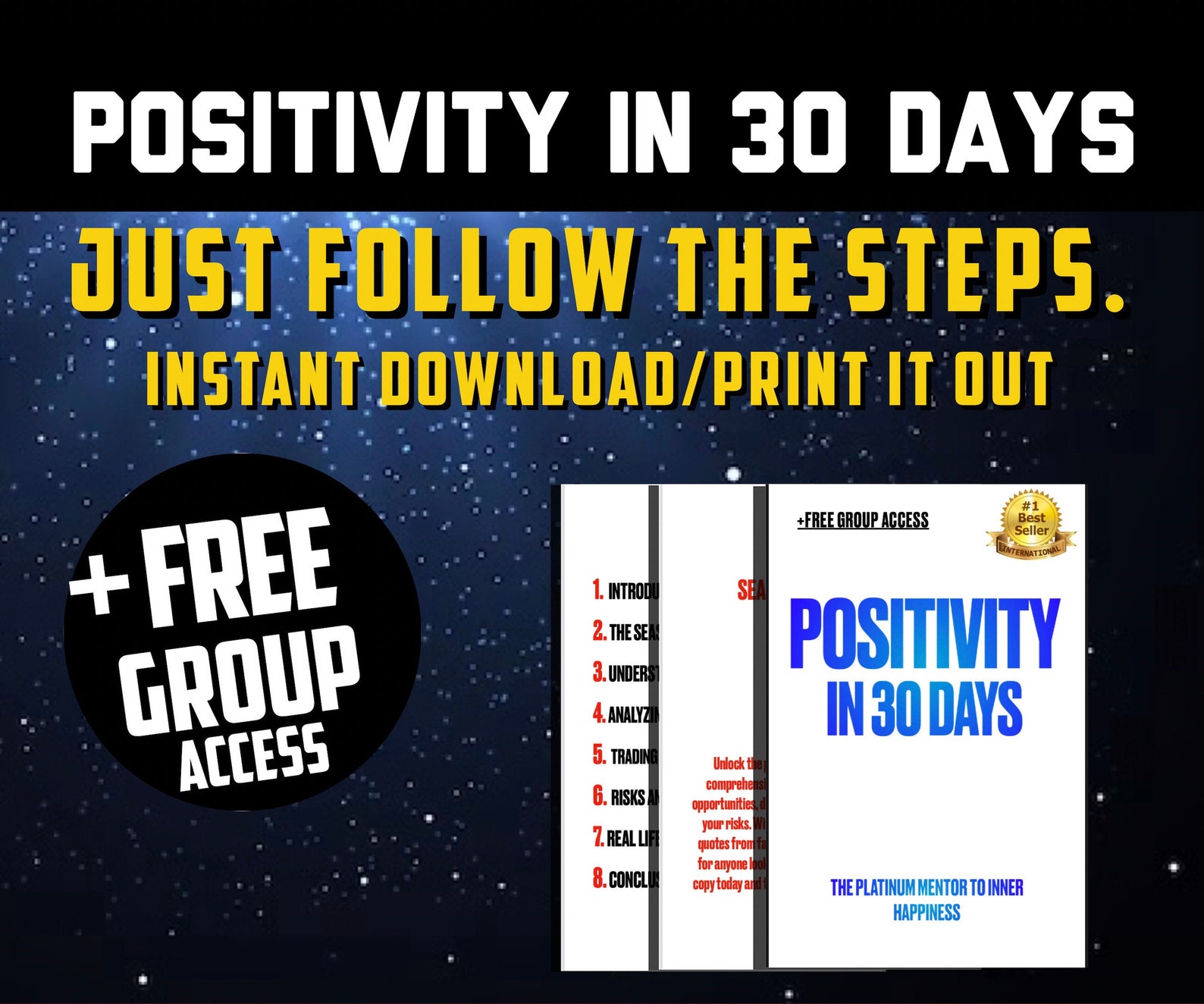 30 Days to Happier Mindset Positive Thinking Self-love Goal Achievement ...