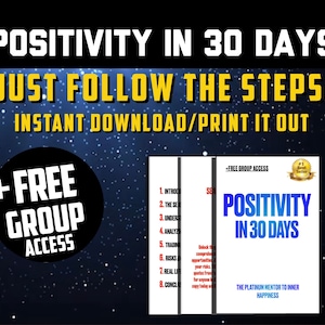 30 Days to Happier Mindset Positive Thinking Self-love Goal Achievement ...
