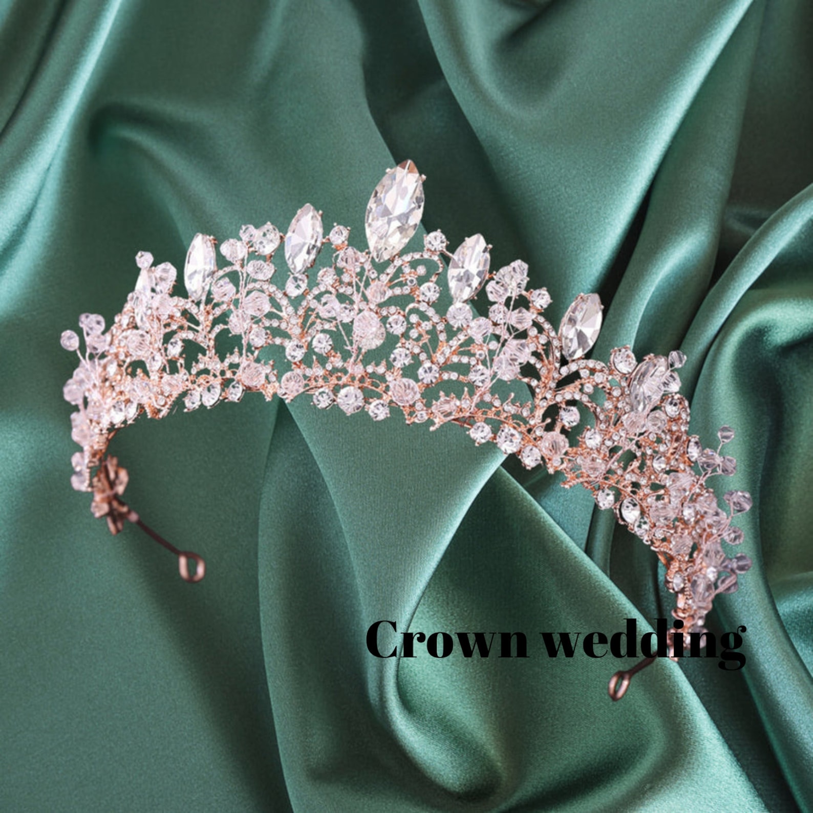Pink Crystal Tiaras for Women, Princess Crown Wedding Tiaras and Crowns ...
