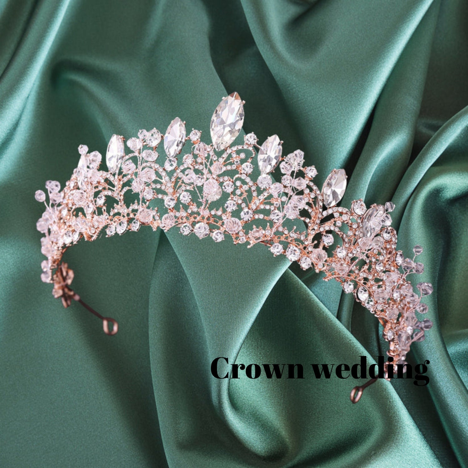Pink Crystal Tiaras for Women, Princess Crown Wedding Tiaras and Crowns ...