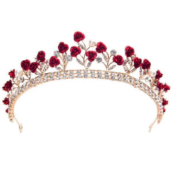 Rose Tiara - Etsy