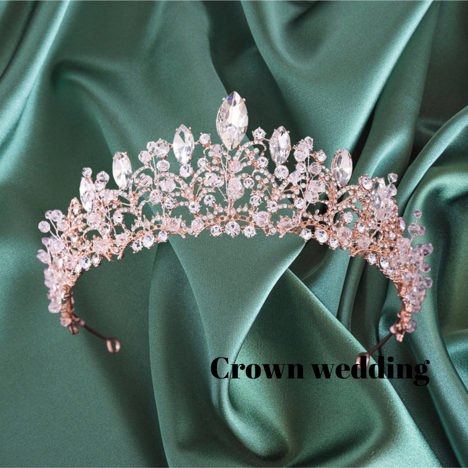 Pink Crystal Tiaras for Women, Princess Crown Wedding Tiaras and Crowns ...