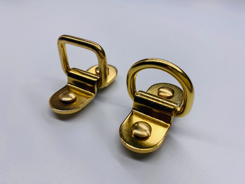 Solid Brass Ring Hook Hanger Set Leather Craft Hardware | Etsy