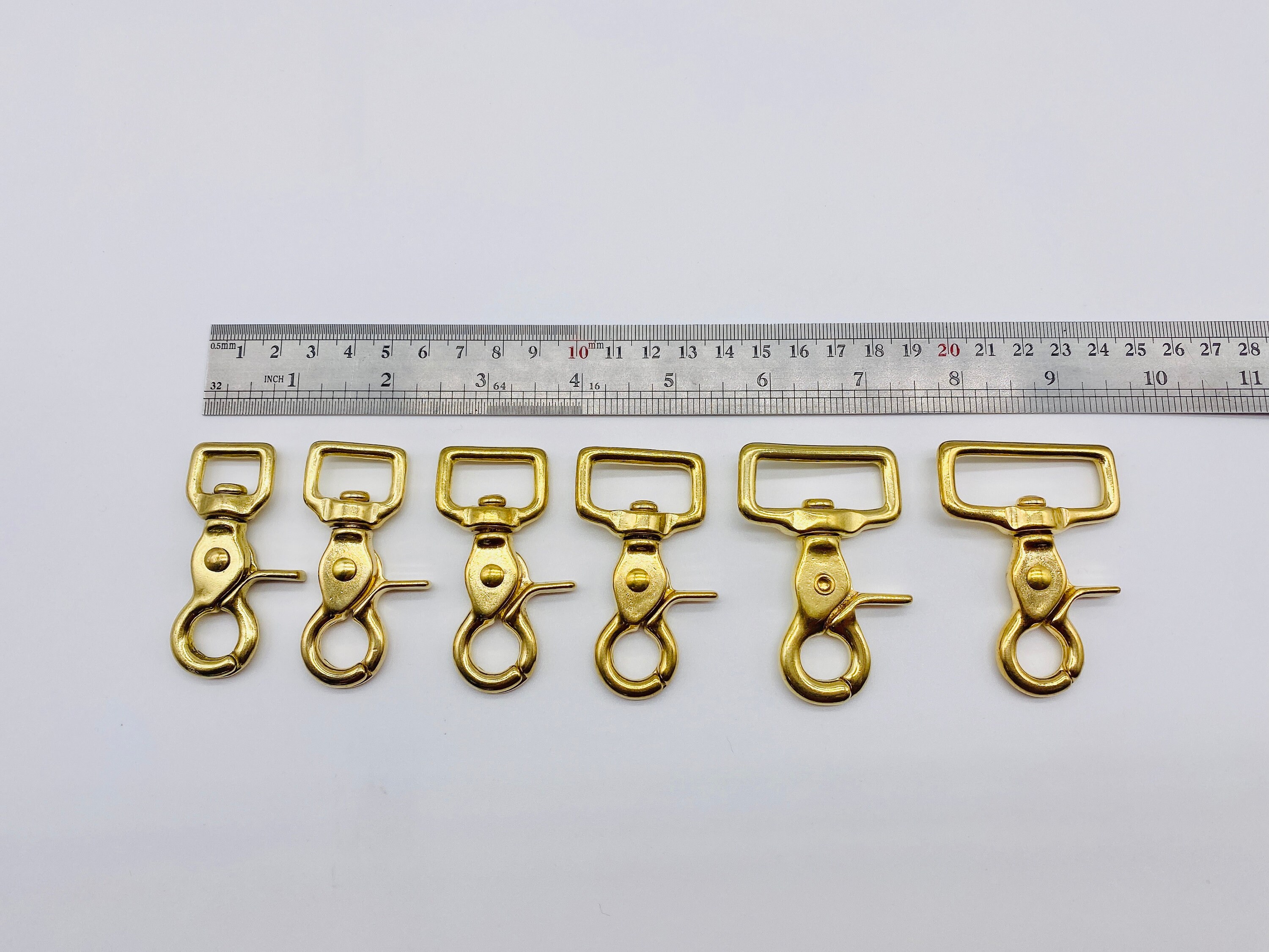 Classic Square Solid Brass Trigger Clips Snap Hooks Leather - Etsy Canada
