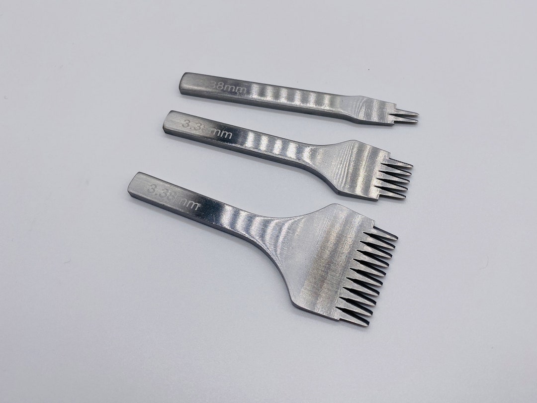 3pcs Leather Craft Pricking Irons Prong Punch Chisel Hole - Etsy